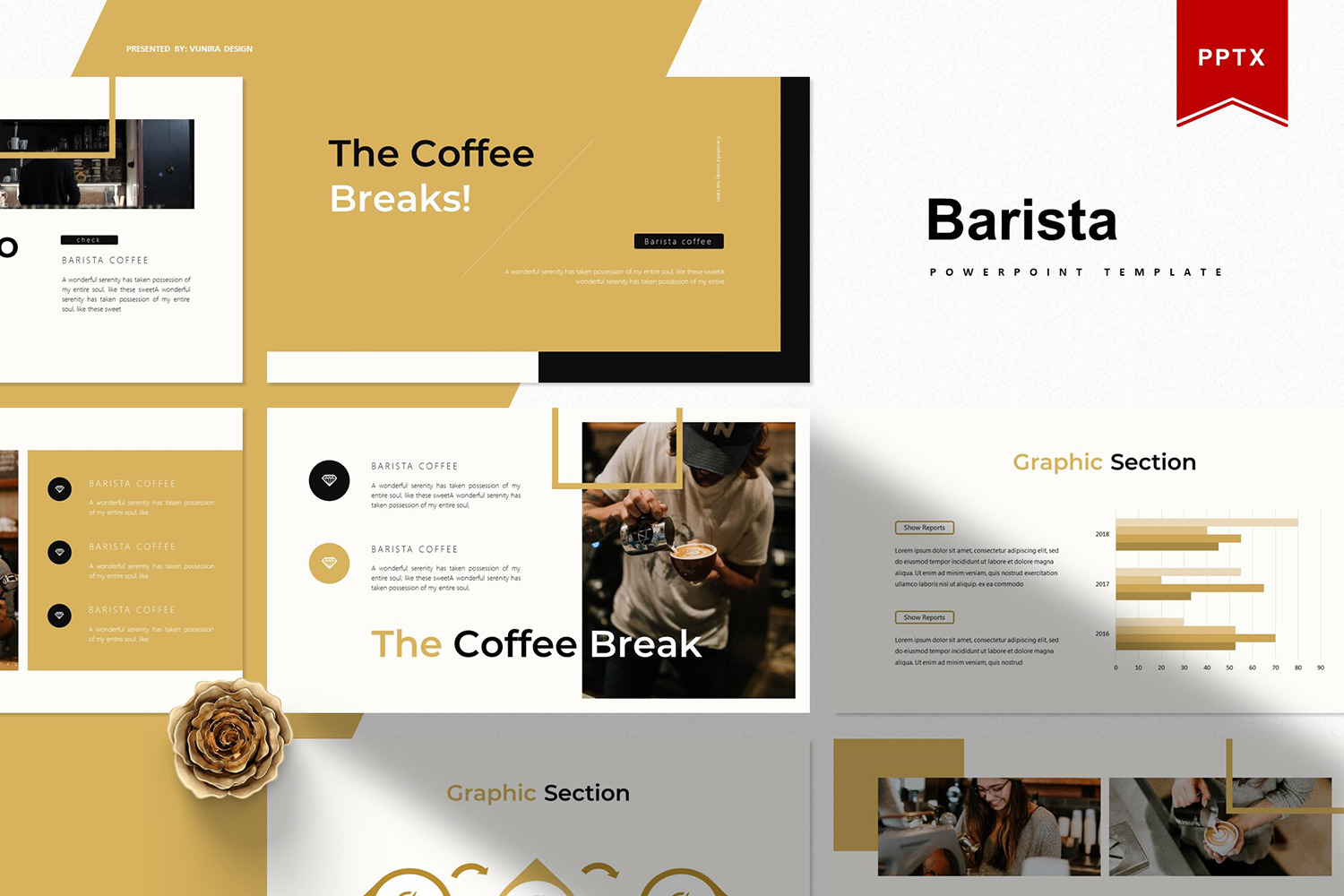 Barista | PowerPoint template #103678 - TemplateMonster