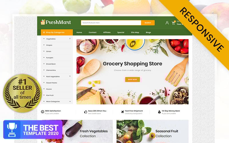 FreshMart - Grocery Store OpenCart Template - TemplateMonster