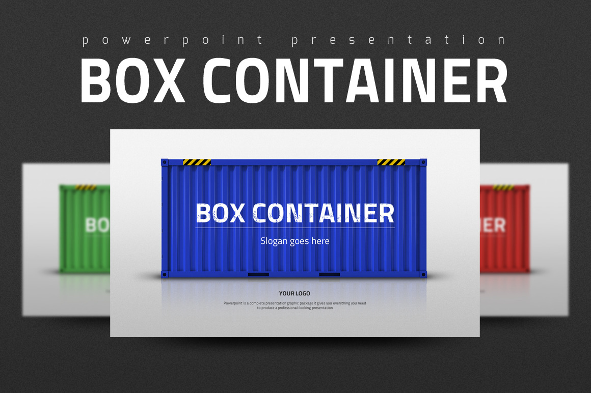 Box Container PowerPoint template #103786 - TemplateMonster