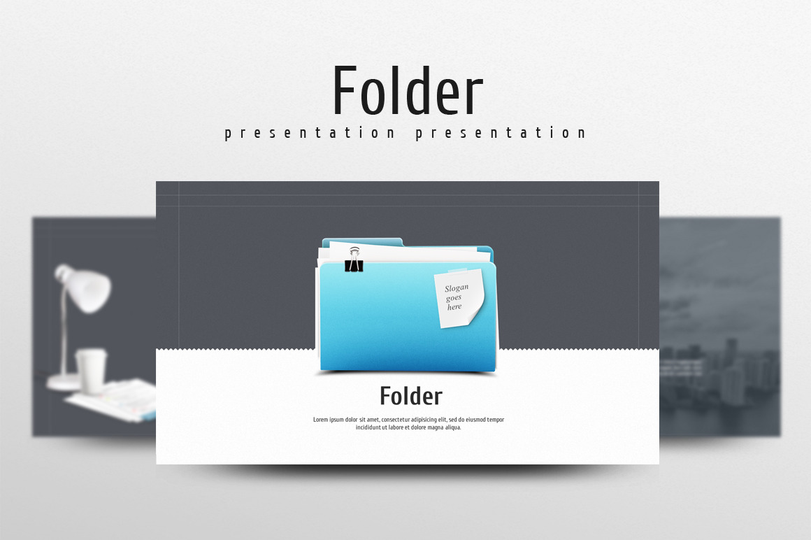Folder PowerPoint template #103794 - TemplateMonster