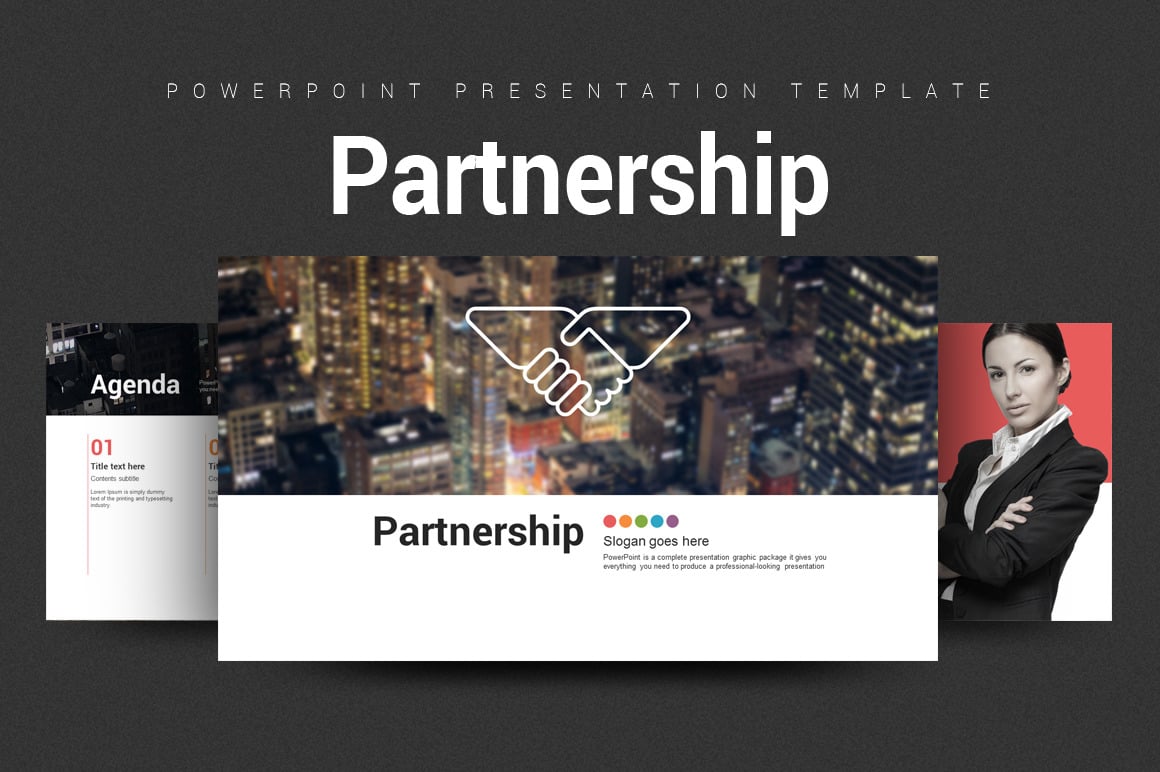Partnership PowerPoint template #103793 - TemplateMonster