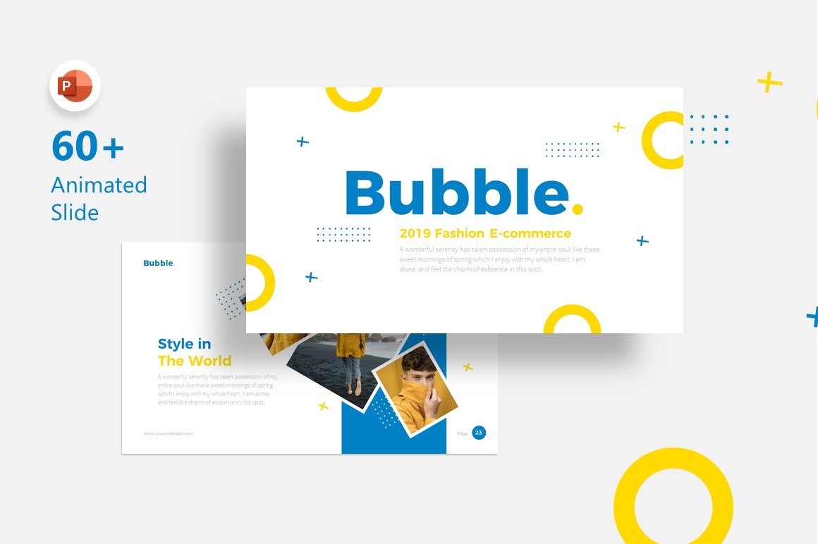 Bubble Fashion Presentation PowerPoint template