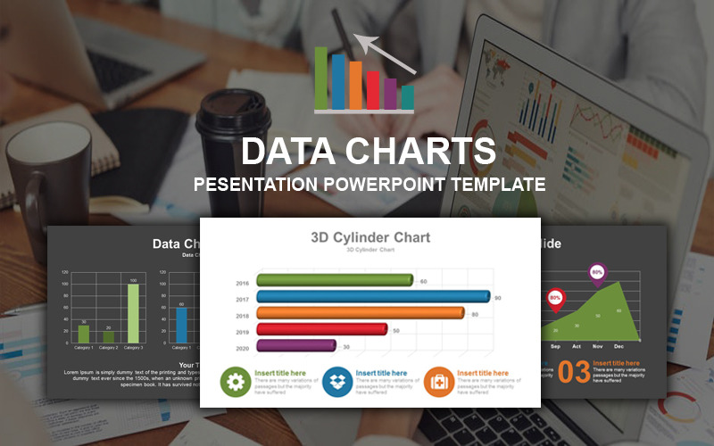 Data Charts PowerPoint Template #104239 - TemplateMonster