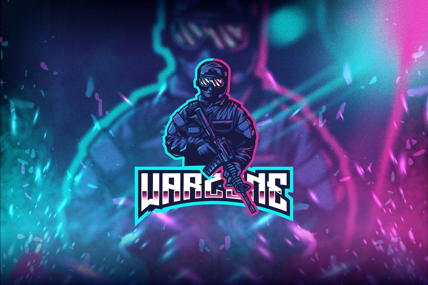 Modelo de logotipo do Warzone Esport - TemplateMonster