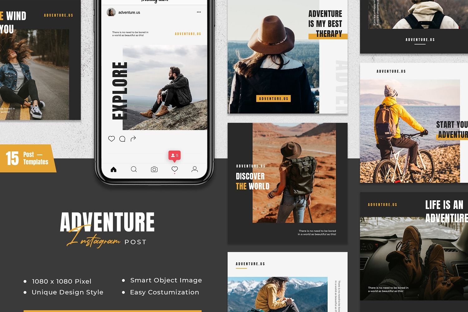 Adventure Instagram Post Social Media Template