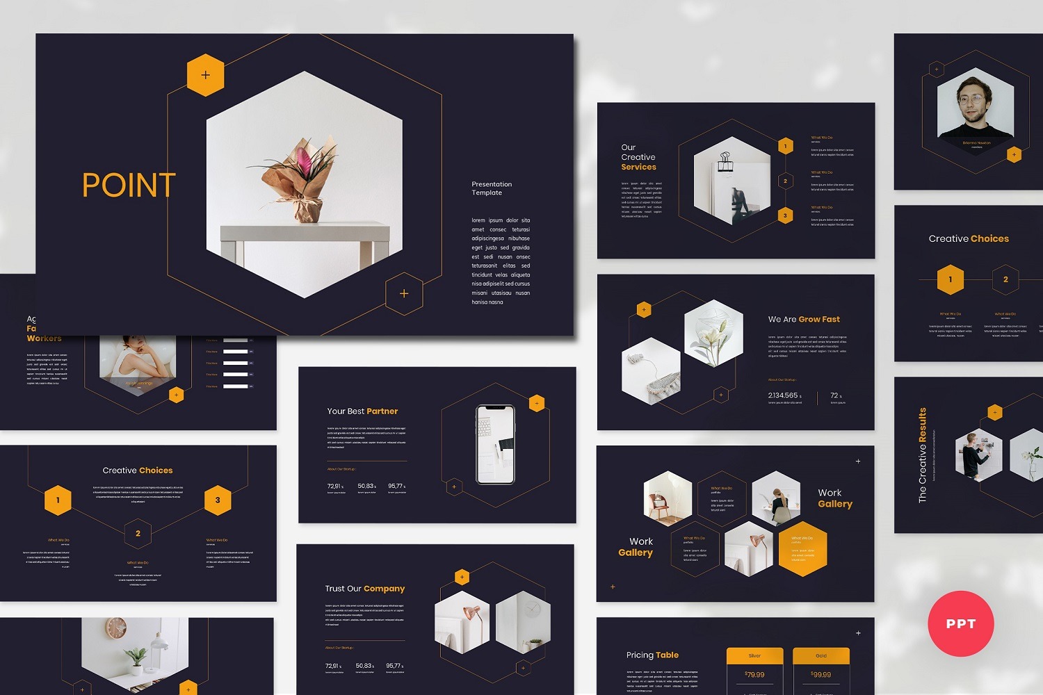 Point - Creative PowerPoint template - TemplateMonster