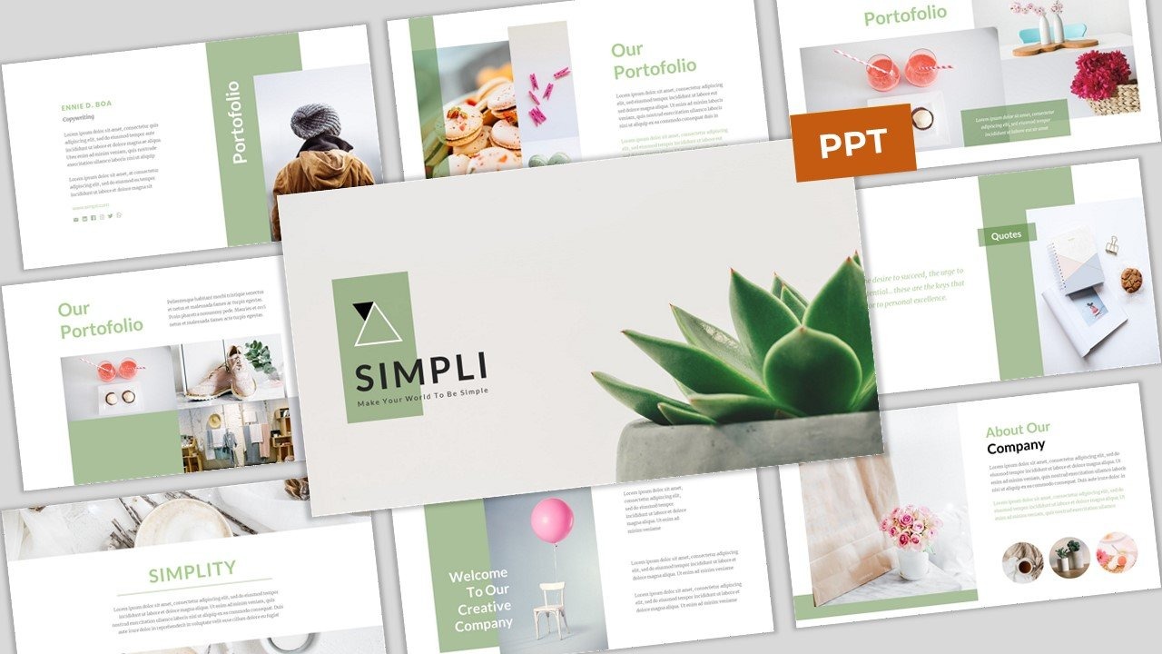 Simpli - Simple & Modern Business PowerPoint template