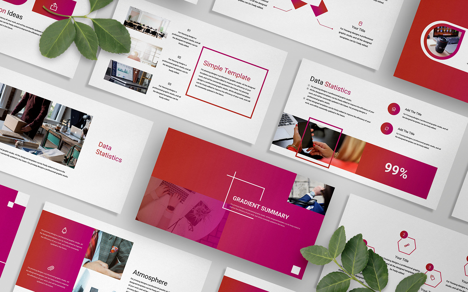 Gradient Business PowerPoint template - TemplateMonster