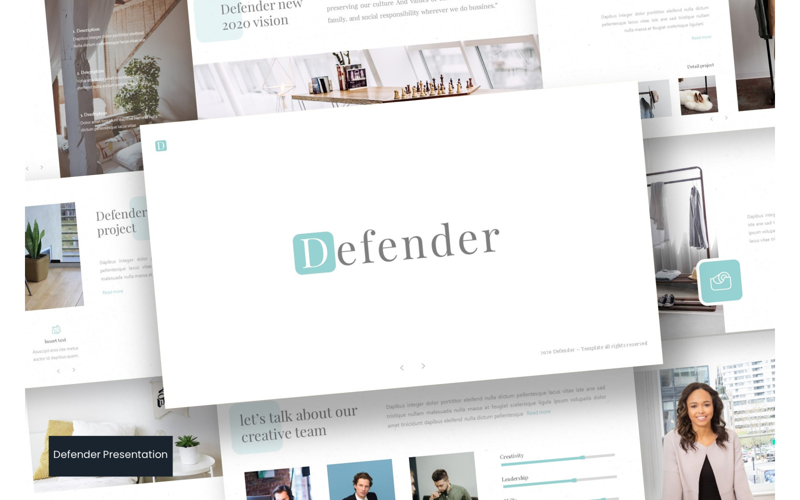 Defender PowerPoint template #107003 - TemplateMonster