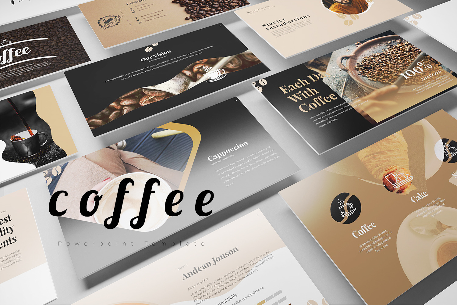Coffe Presentation PowerPoint template - TemplateMonster
