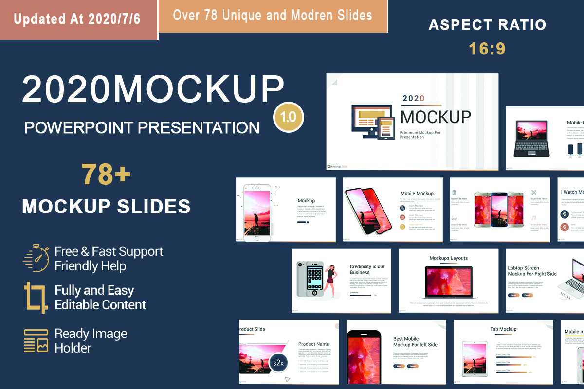 2020 Mockup PowerPoint template #107423 - TemplateMonster