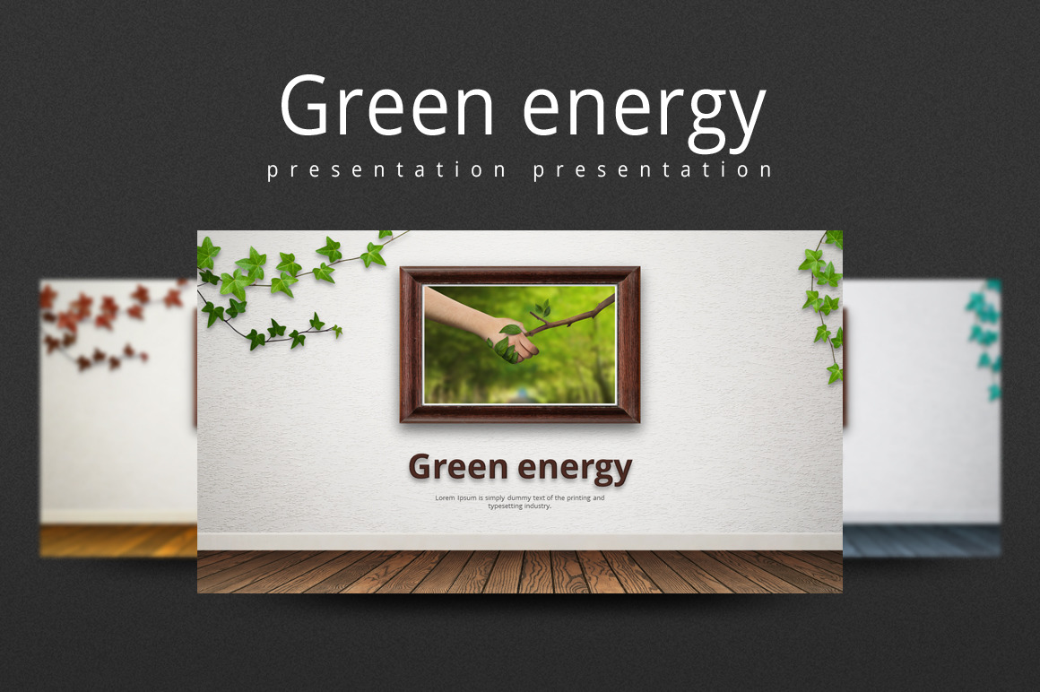 Green Energy PowerPoint template #107849 - TemplateMonster