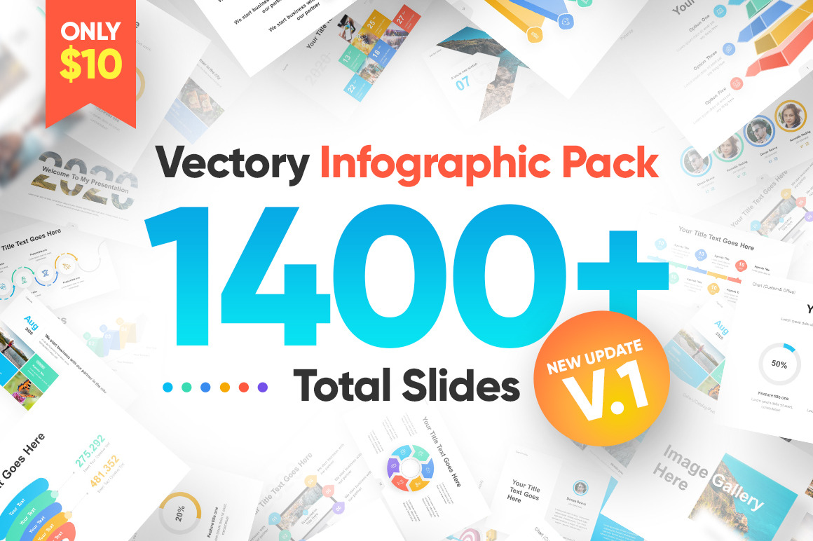 Vectory Infographic Asset Pack PowerPoint template