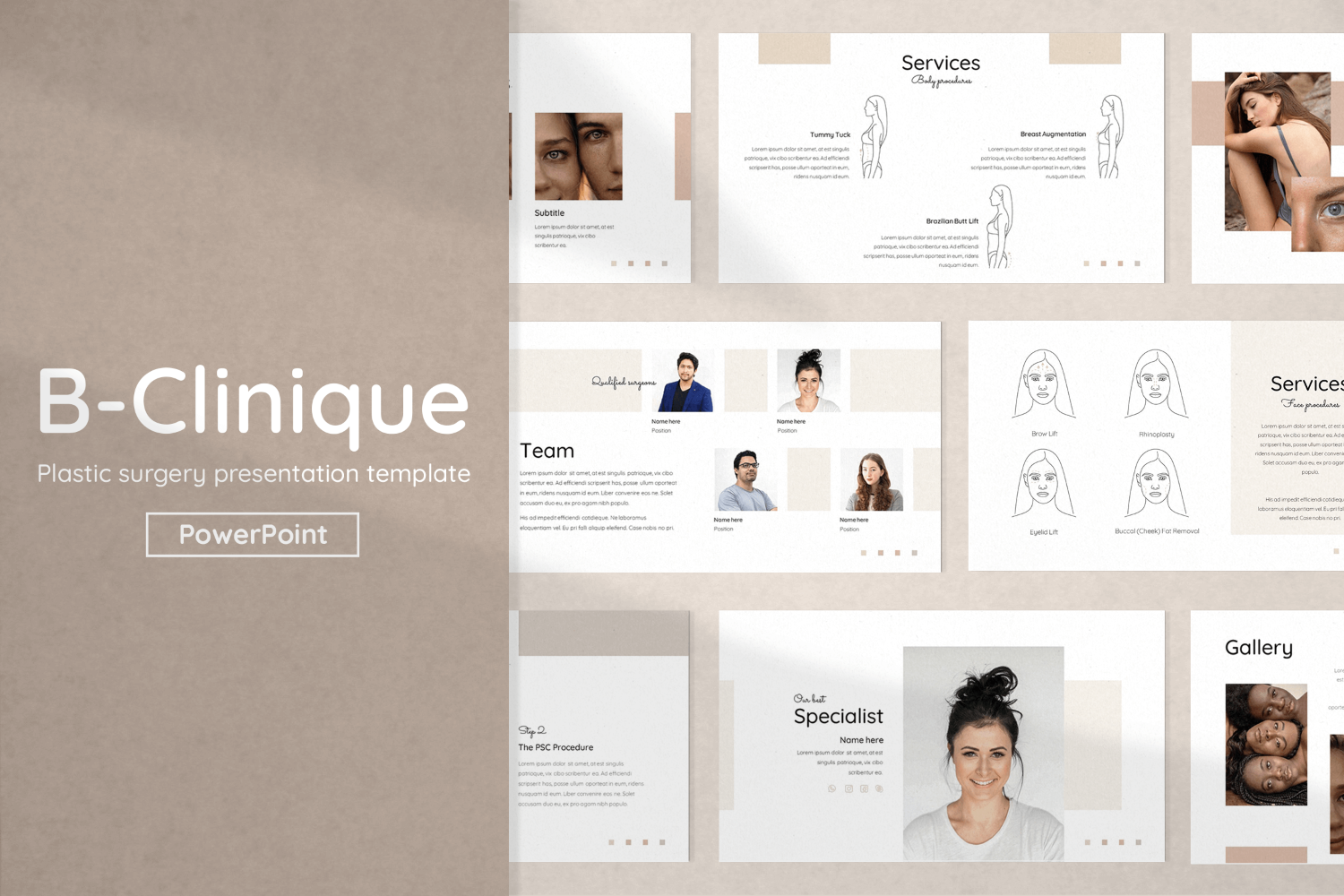 Plastic Surgery Presentation Powerpoint Template