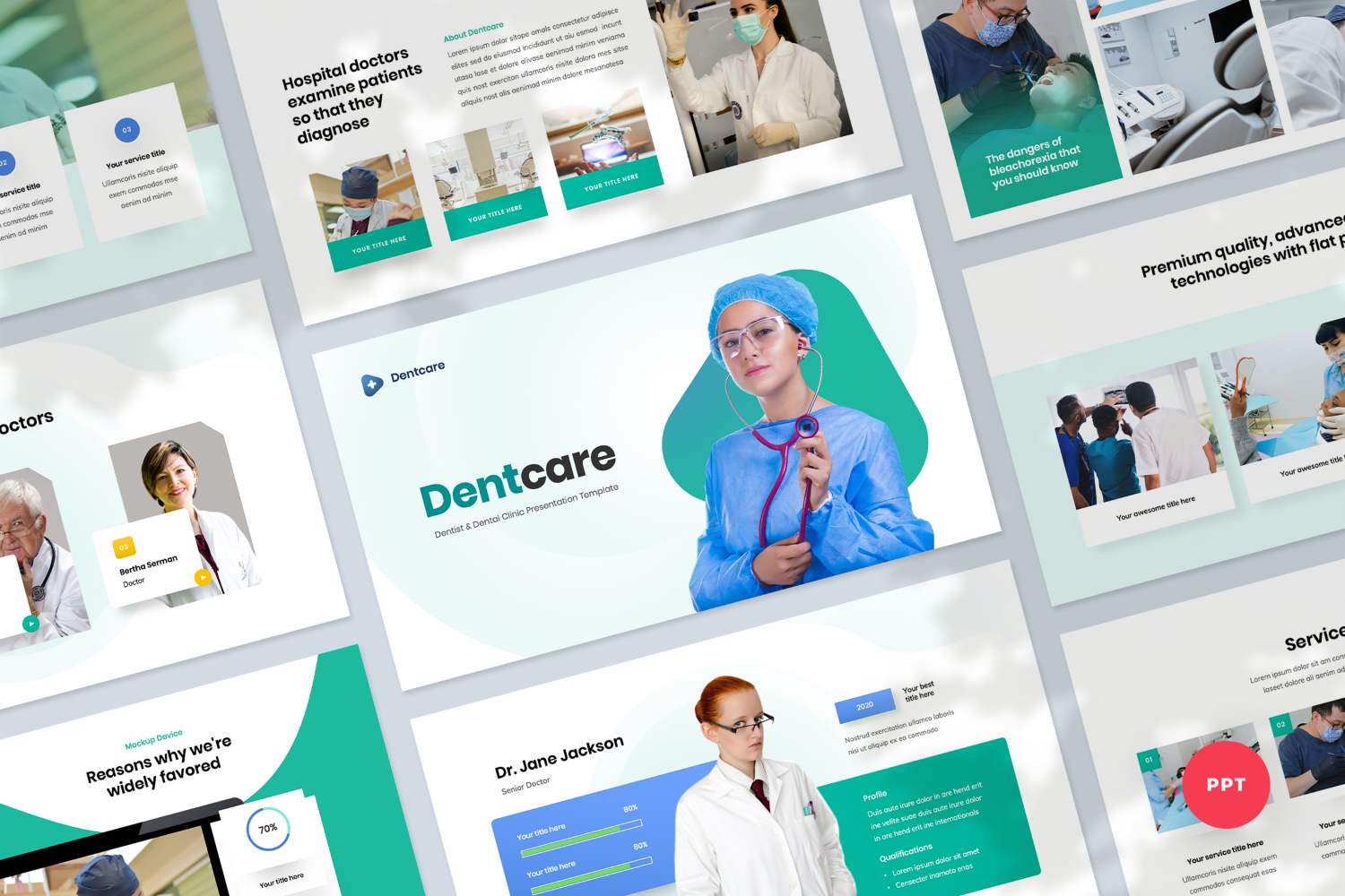 Dentist and Dental Clinic Presentation PowerPoint template