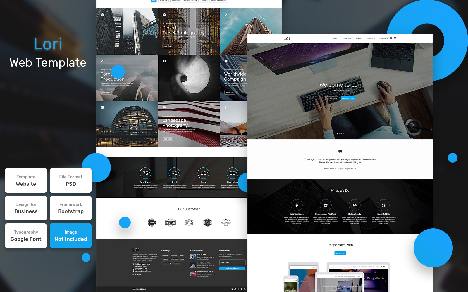 Lori - Business Material PSD Template - TemplateMonster