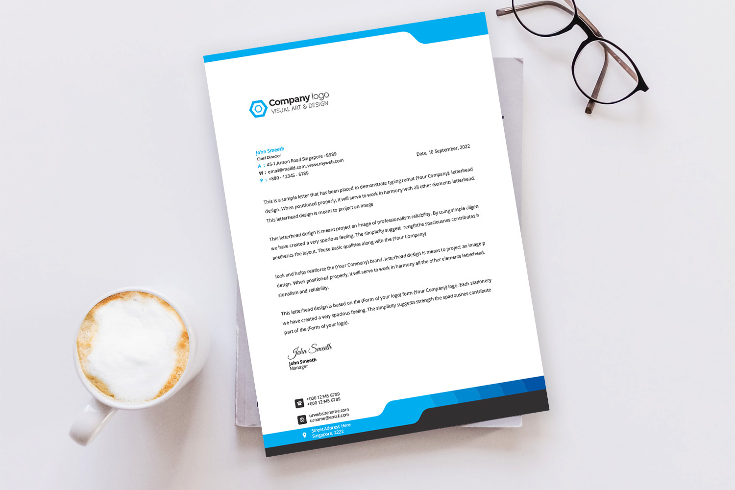 Letterhead - Corporate Identity Template - TemplateMonster