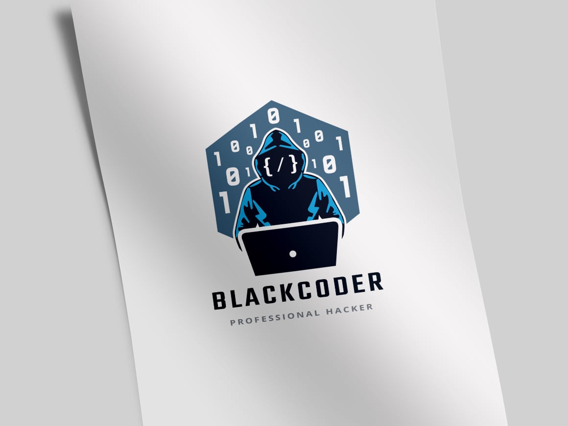 Black Coder Logo Template #113338 - TemplateMonster