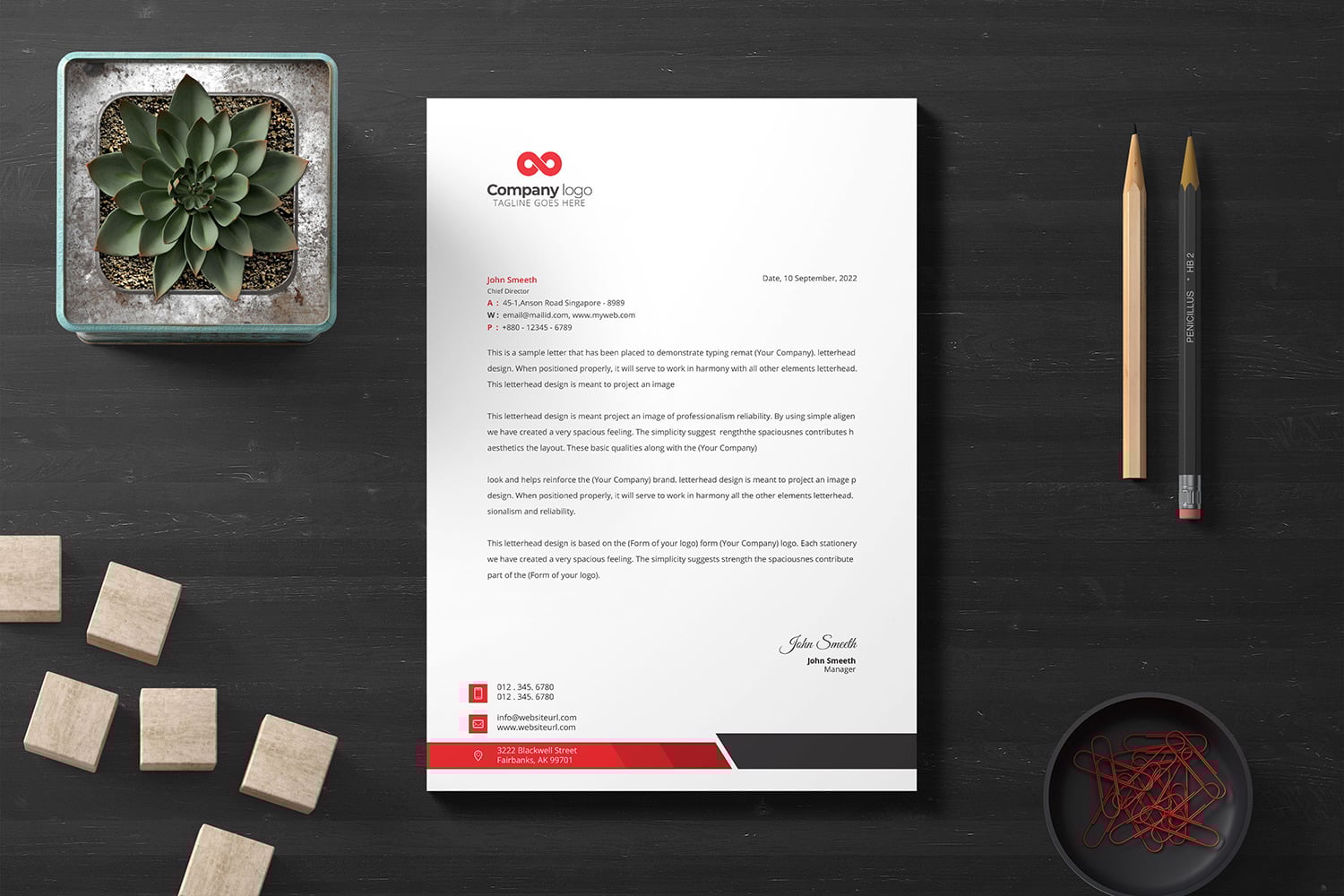 Letterhead - Corporate Identity Template - TemplateMonster