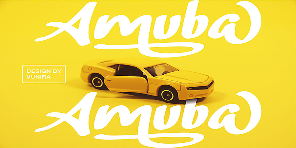 Amuba | Handwritten Display Font #114272 - TemplateMonster