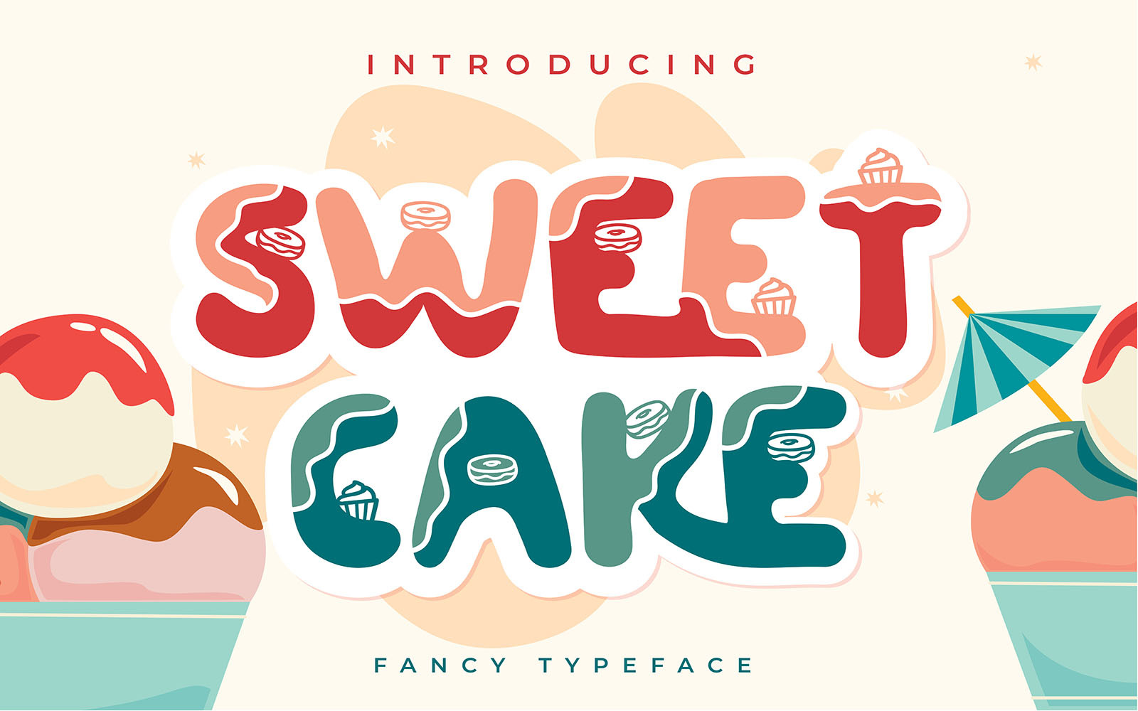 Sweet Cake | Fancy Typeface Font #114280 - TemplateMonster