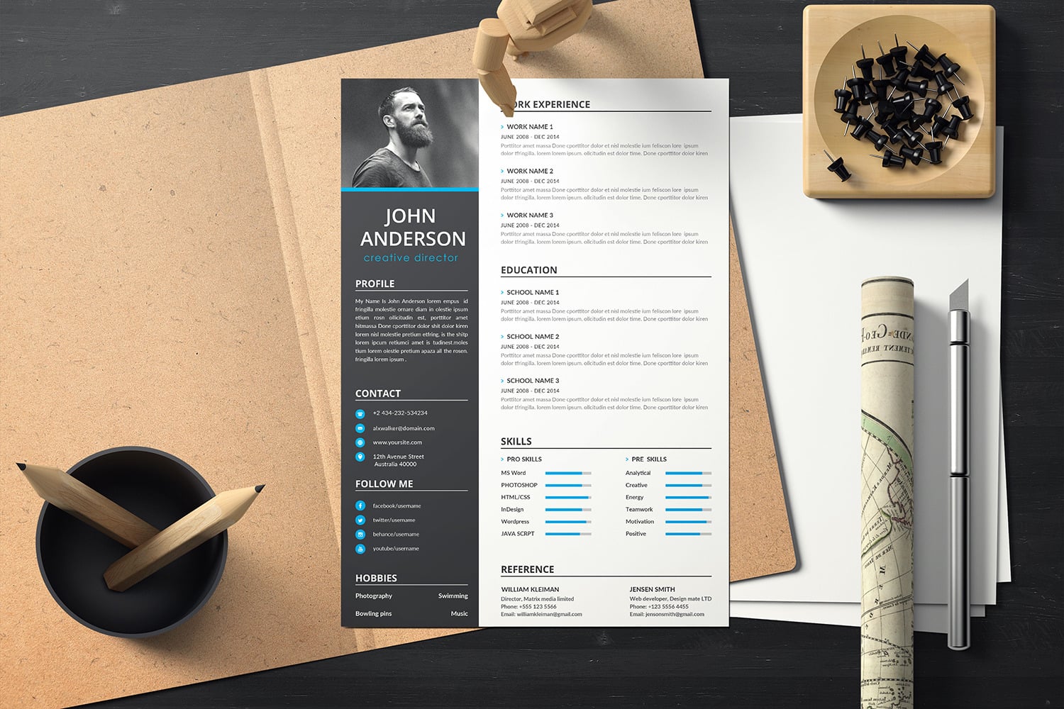 John Anderson - Creative Director CV Resume Template