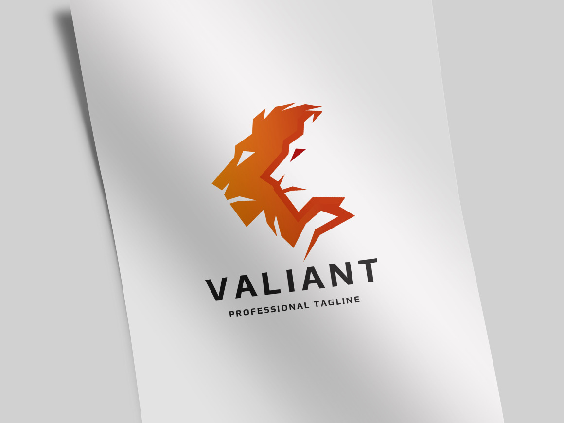Lion and Lion Valiant Logo Template #114632 - TemplateMonster