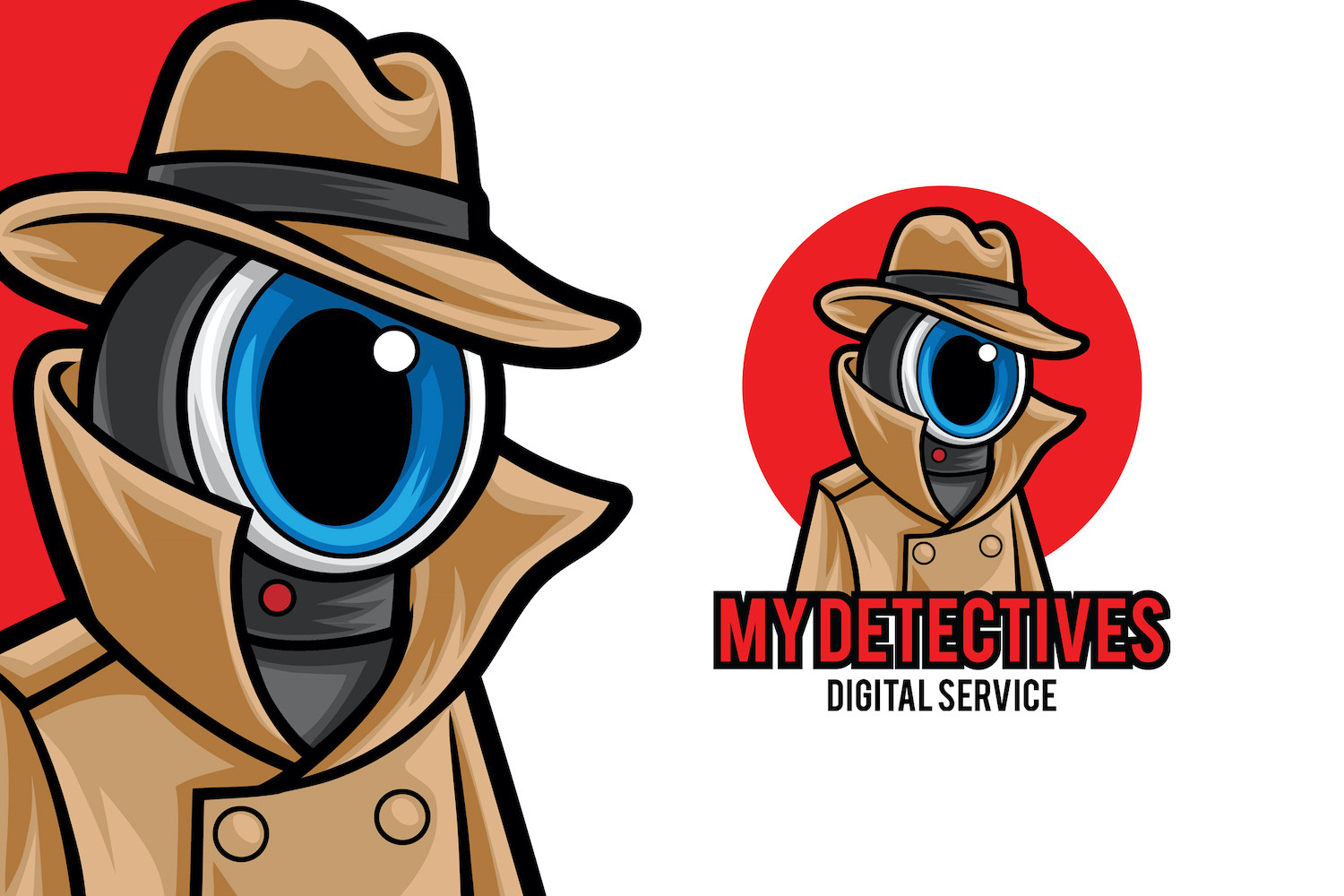 CCTV Security Mascot Logo Template #115877 - TemplateMonster