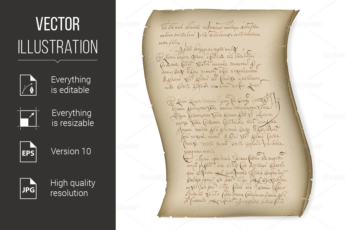 Abstract of Manuscript - Vector Image - TemplateMonster