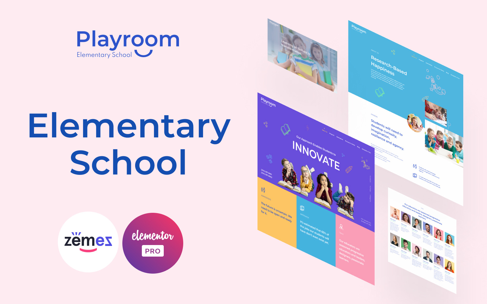 Playroom - Elementary School Elementor Kit - TemplateMonster