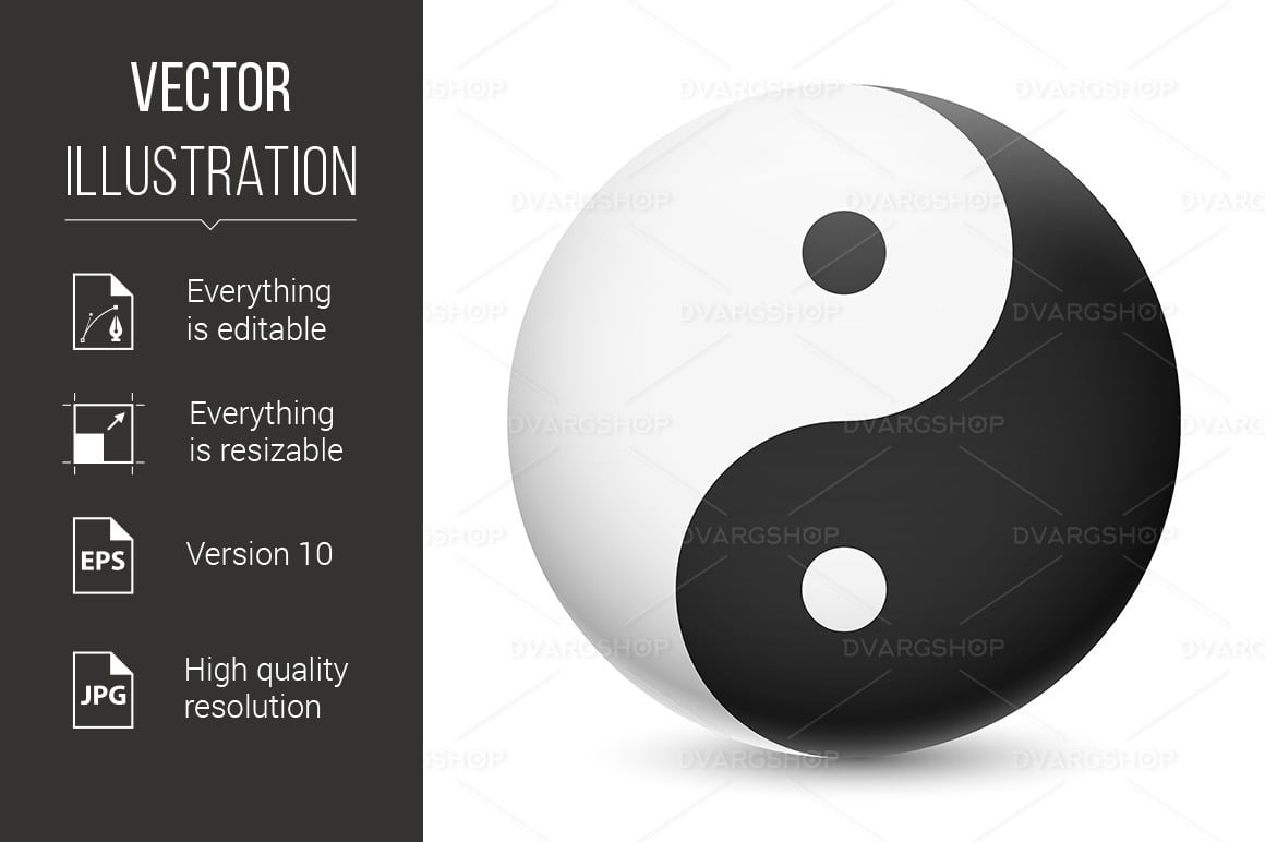 Yin Yang - Vector Image #116587 - TemplateMonster