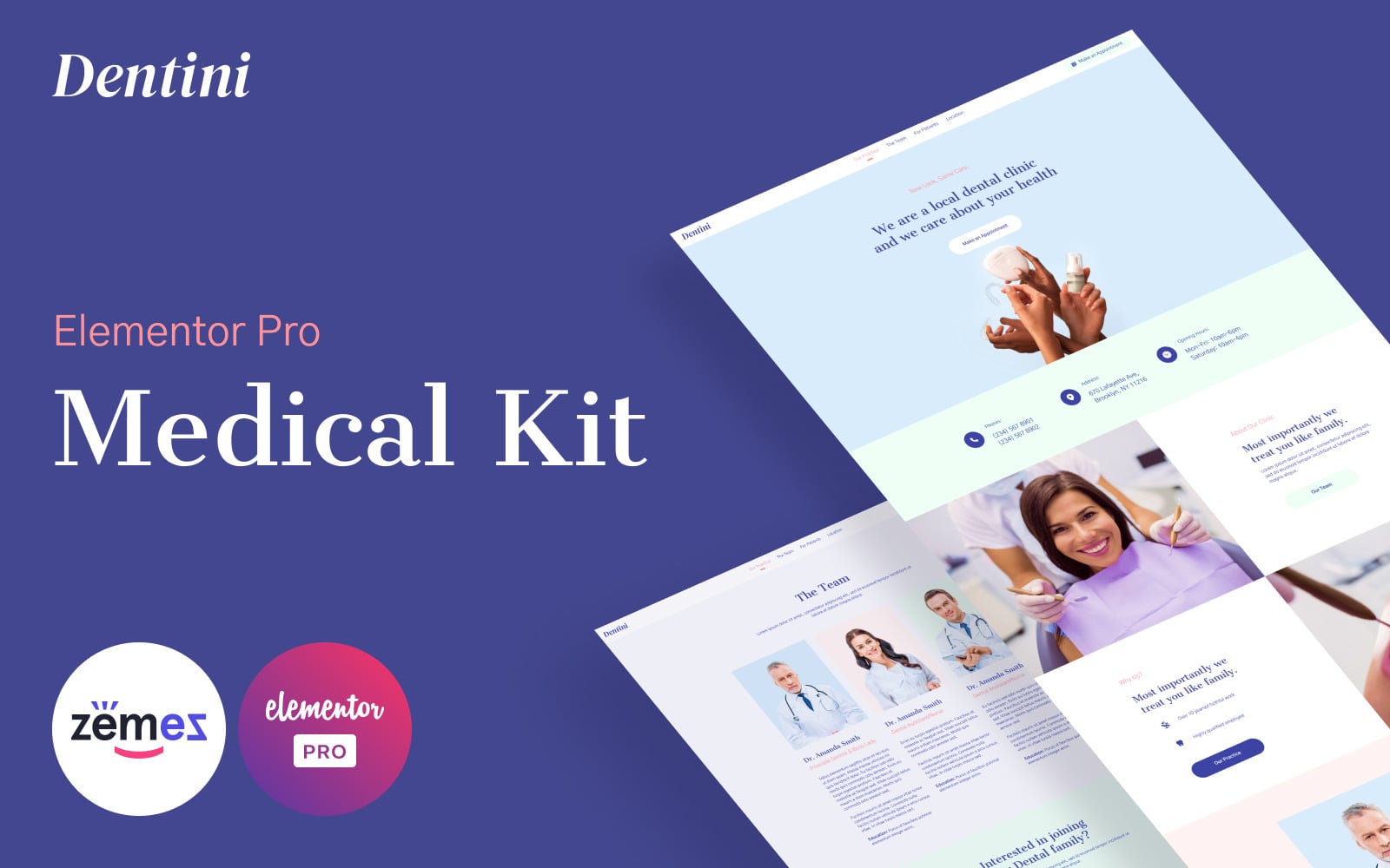 Dentini - Dentist Elementor Kit #116882 - TemplateMonster
