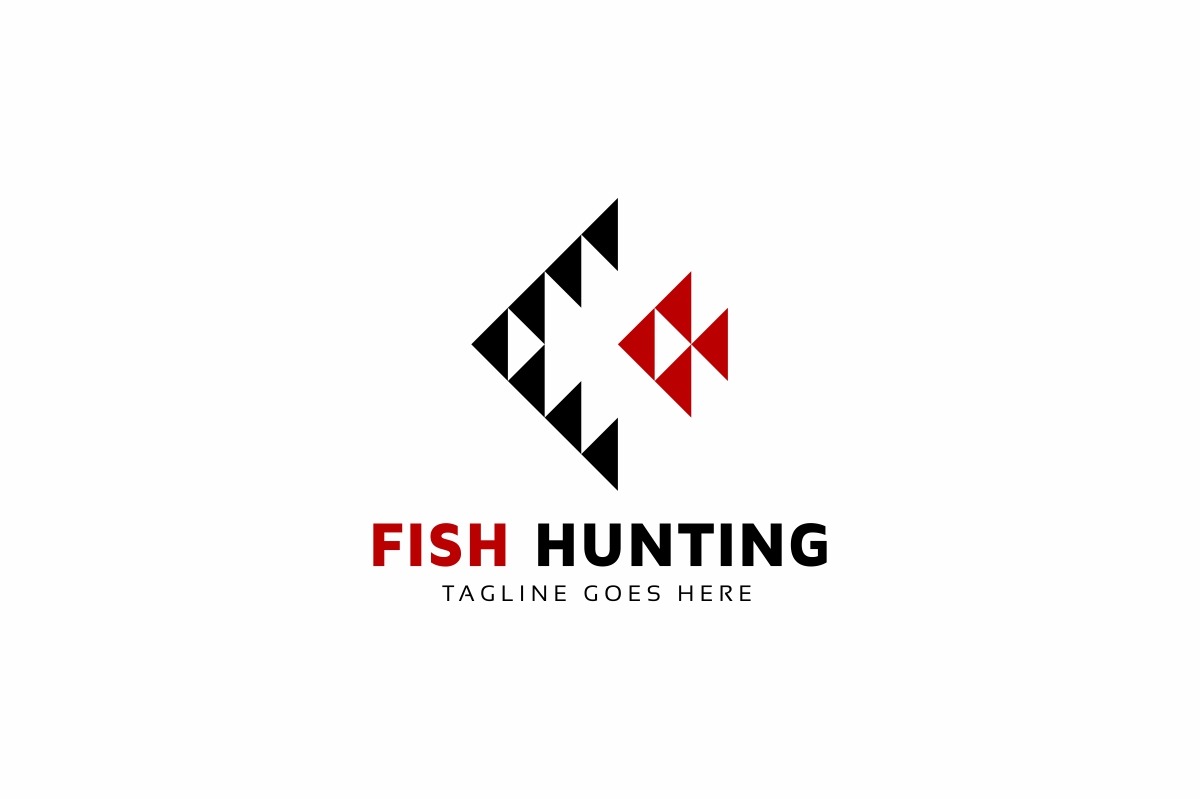 Fish Hunting Logo Template #118176 - TemplateMonster