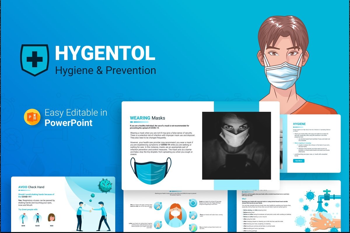 Hygiene Prevention PowerPoint template - TemplateMonster