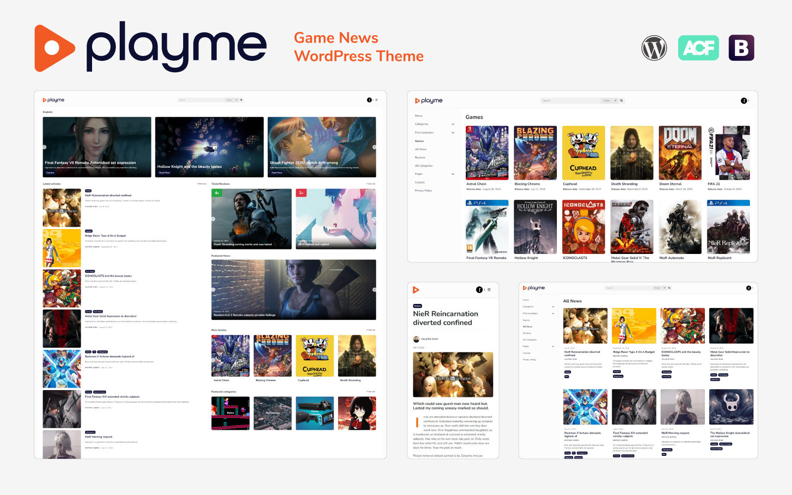 PLAYME - Video Games News WordPress Theme - TemplateMonster