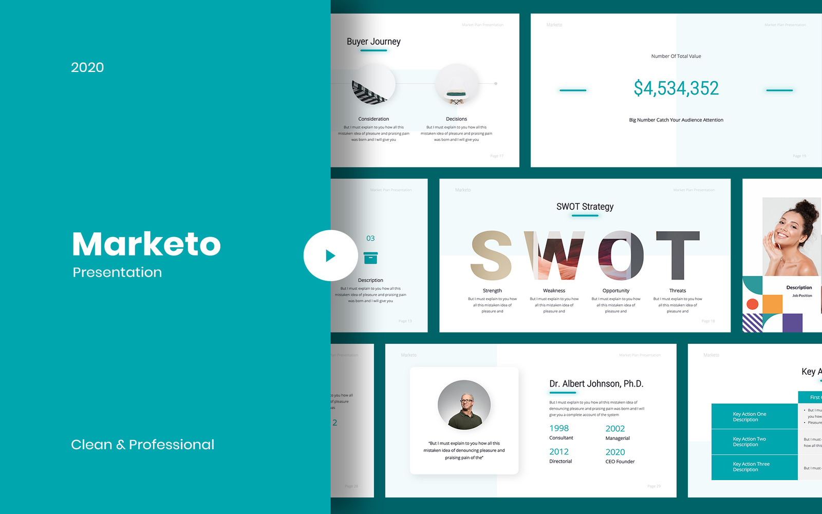 Marketo - Modèle PowerPoint de marketing - TemplateMonster