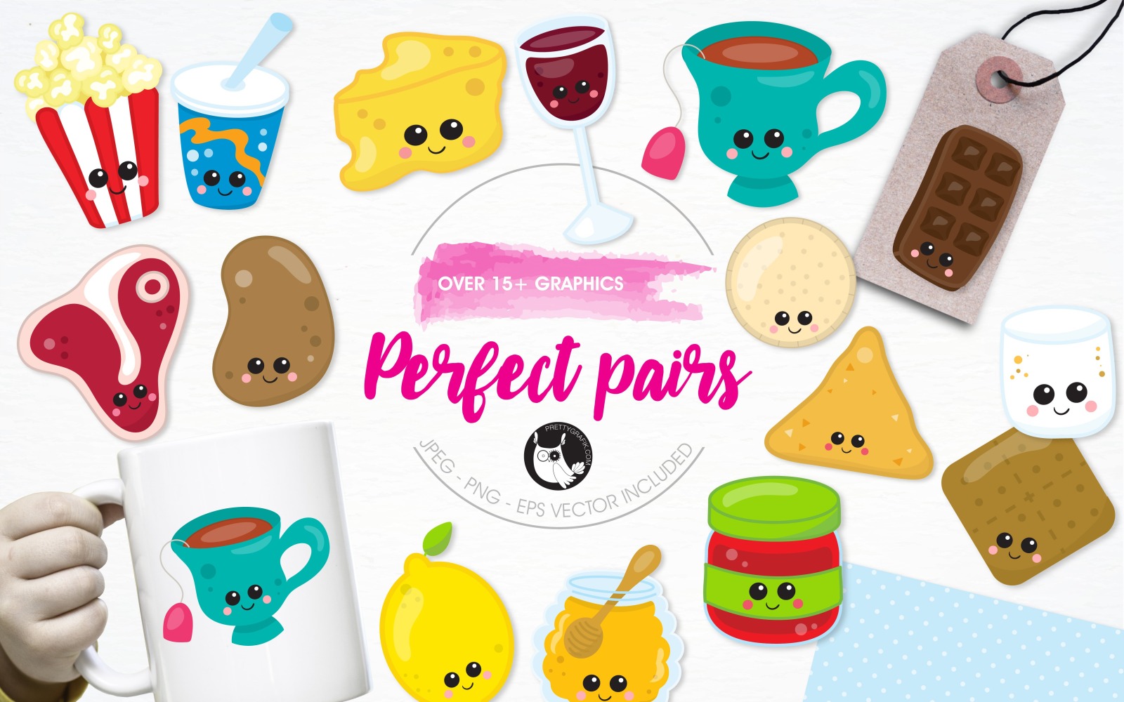 Perfect pairs illustration pack - Vector Image