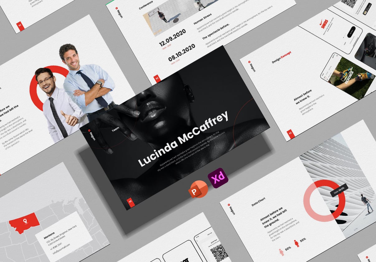 Negun - Smooth Animation Template PowerPoint template
