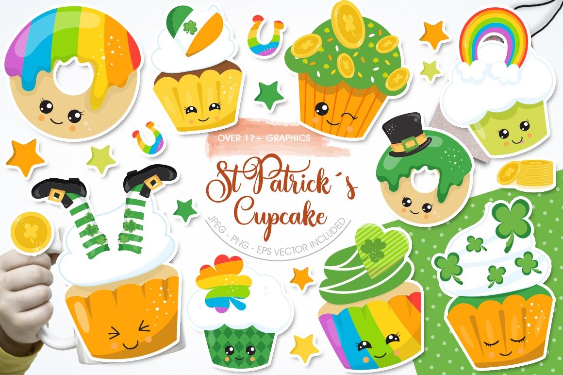 St Patricks Cupcake - Vector Image #120476 - TemplateMonster