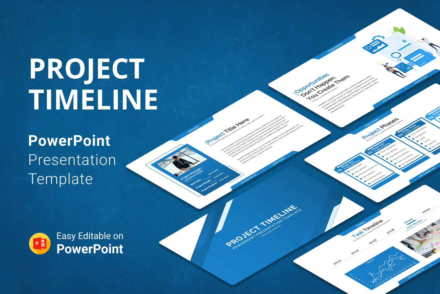 Project Timeline Report Presentation PowerPoint template