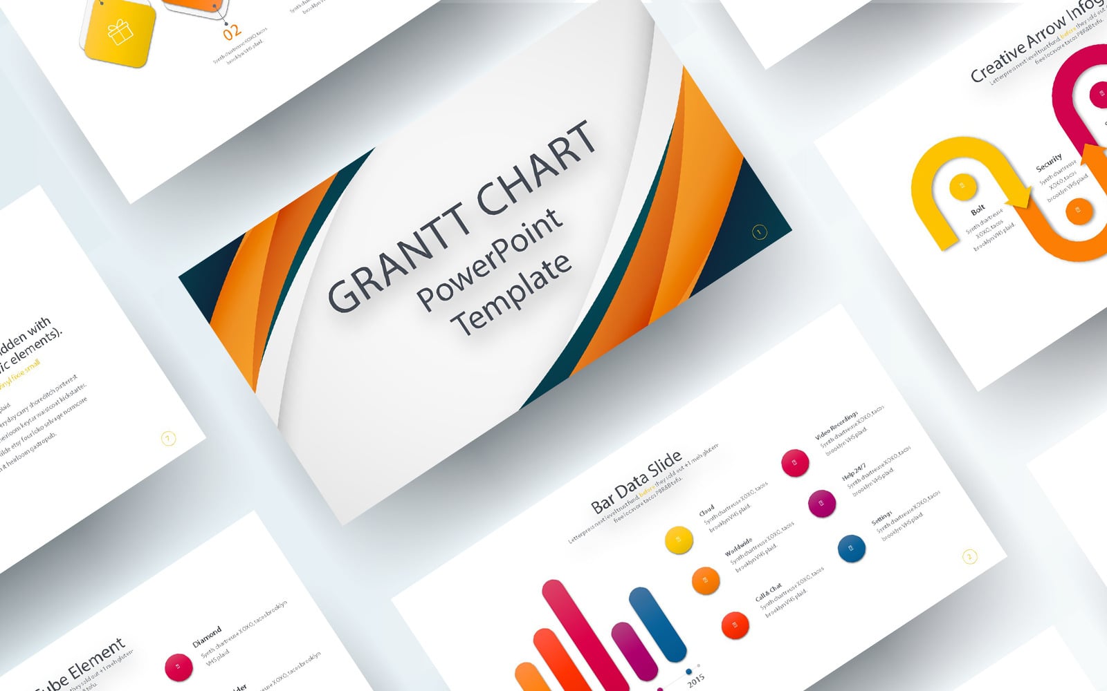 Free Gantt Chart PowerPoint template - TemplateMonster