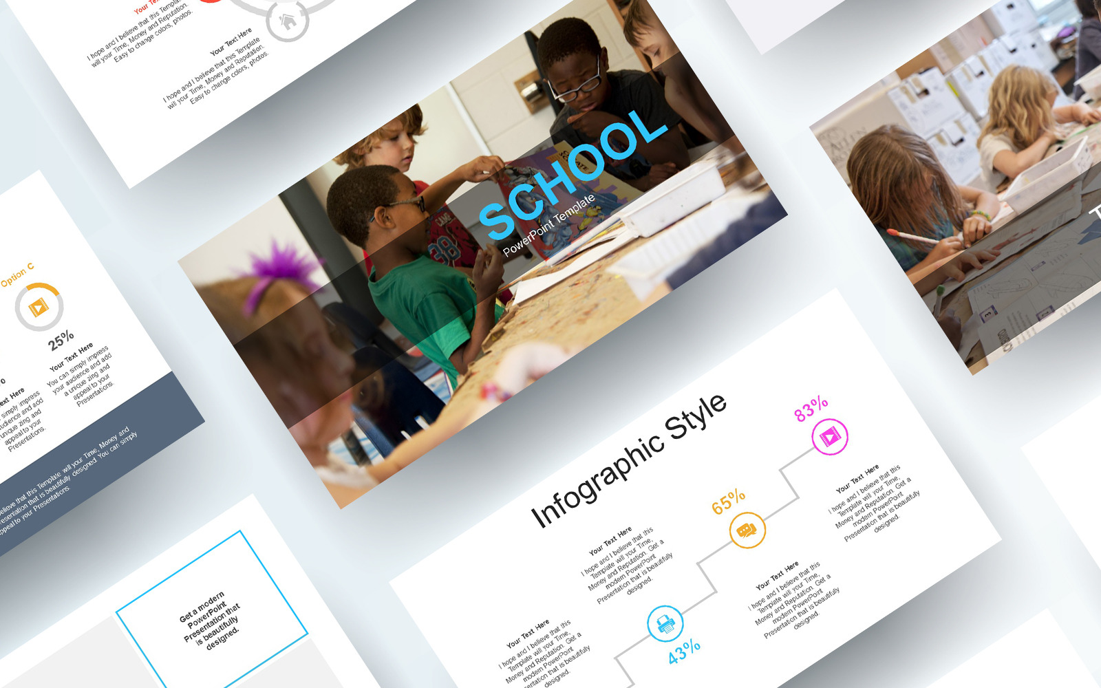 Free School PowerPoint template #121948 - TemplateMonster