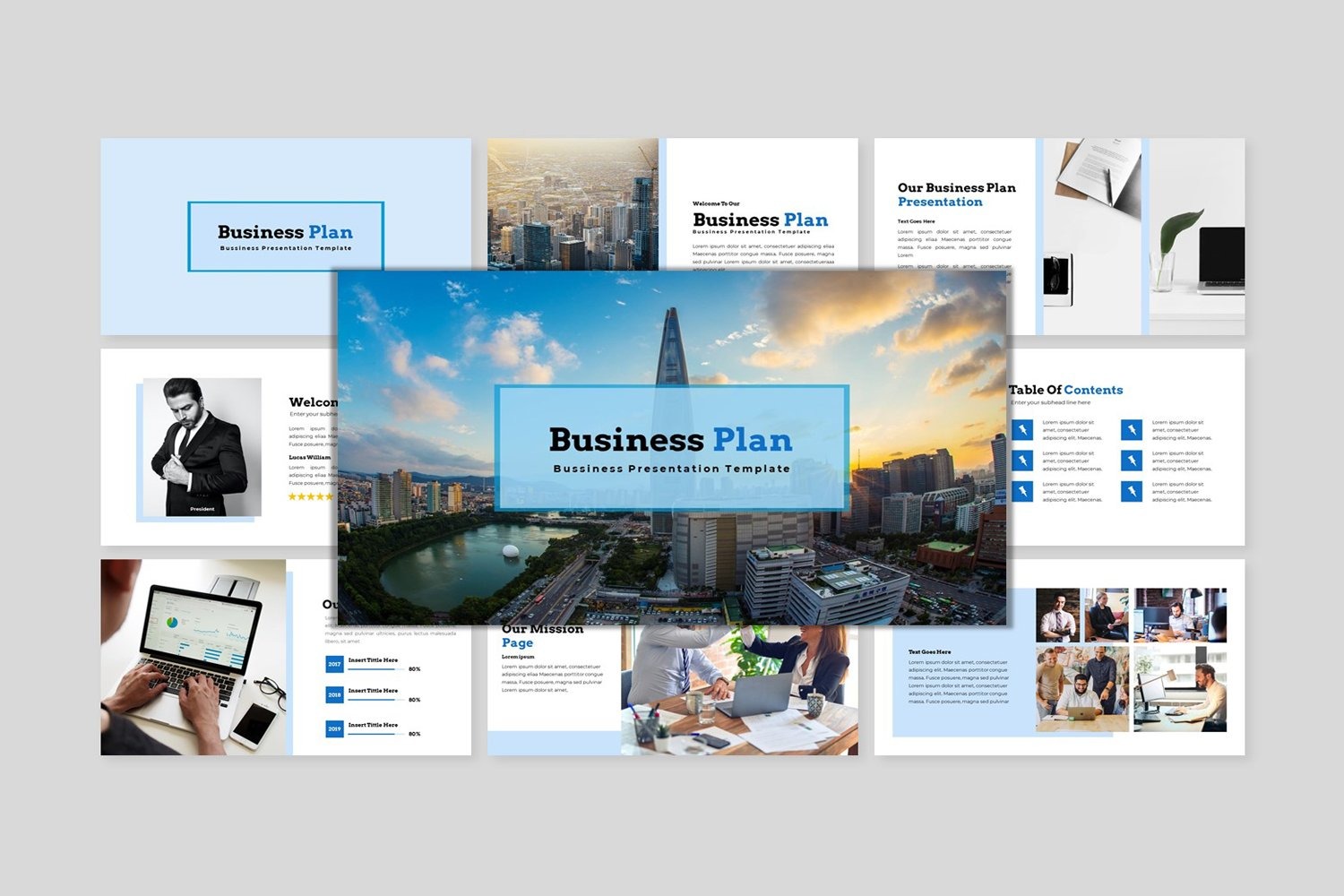 Business Plan - Creative Business Plan PowerPoint template
