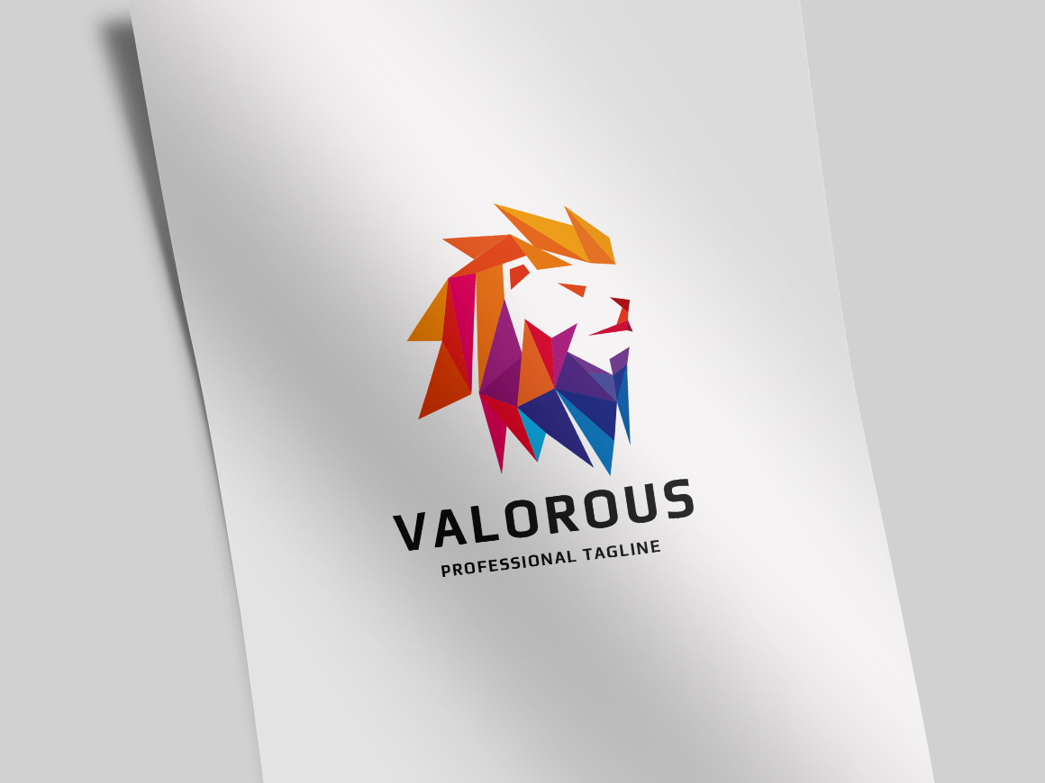 Valorous Lion Logo Template #122427 - TemplateMonster