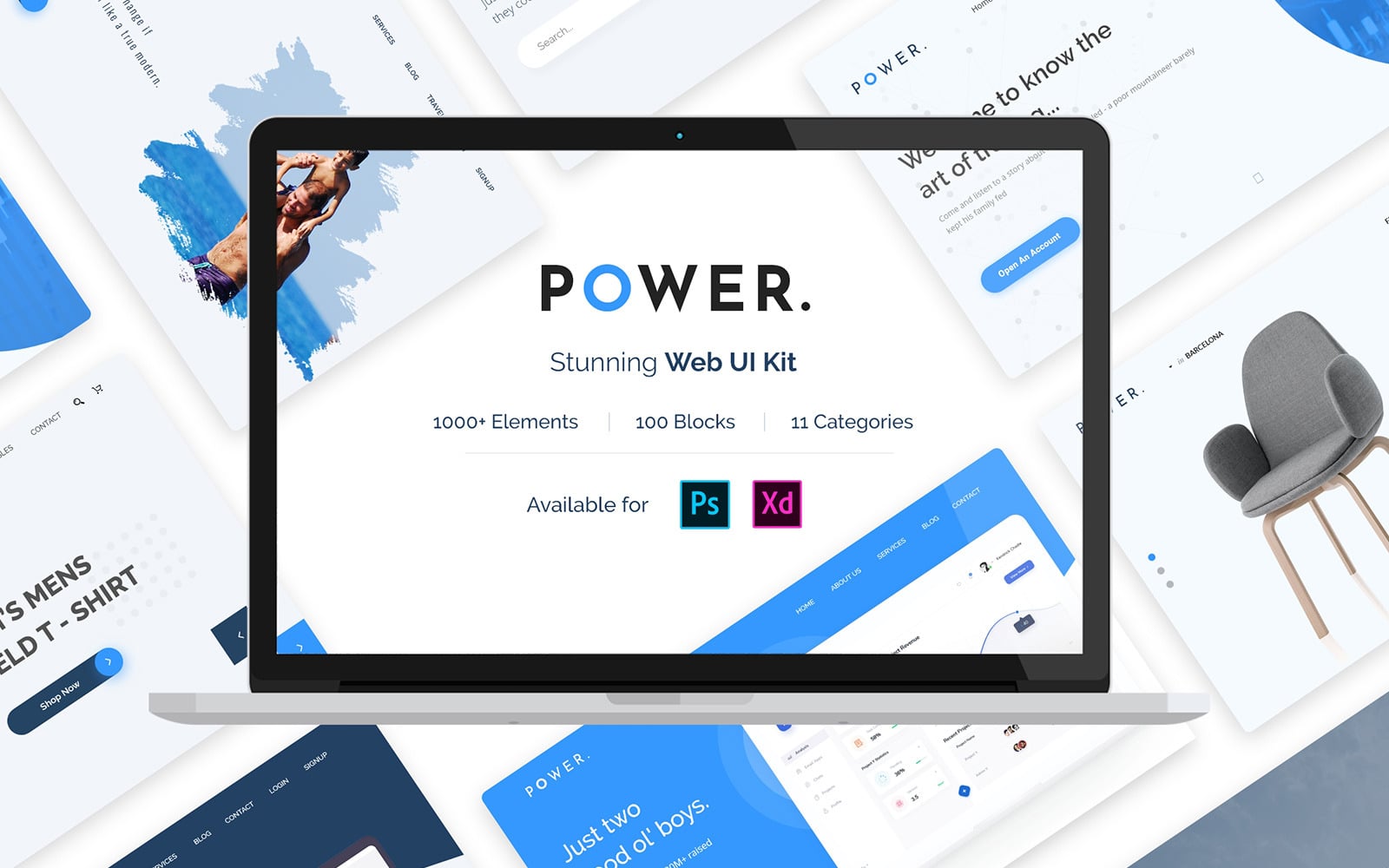 Power Web UI Elements #123093 - TemplateMonster