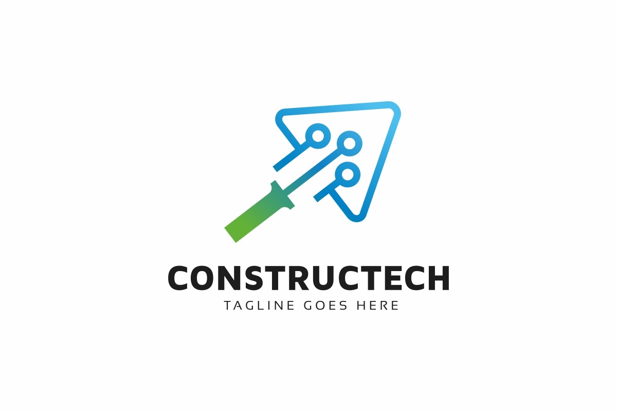 Construction Tech Logo Template #123636 - TemplateMonster
