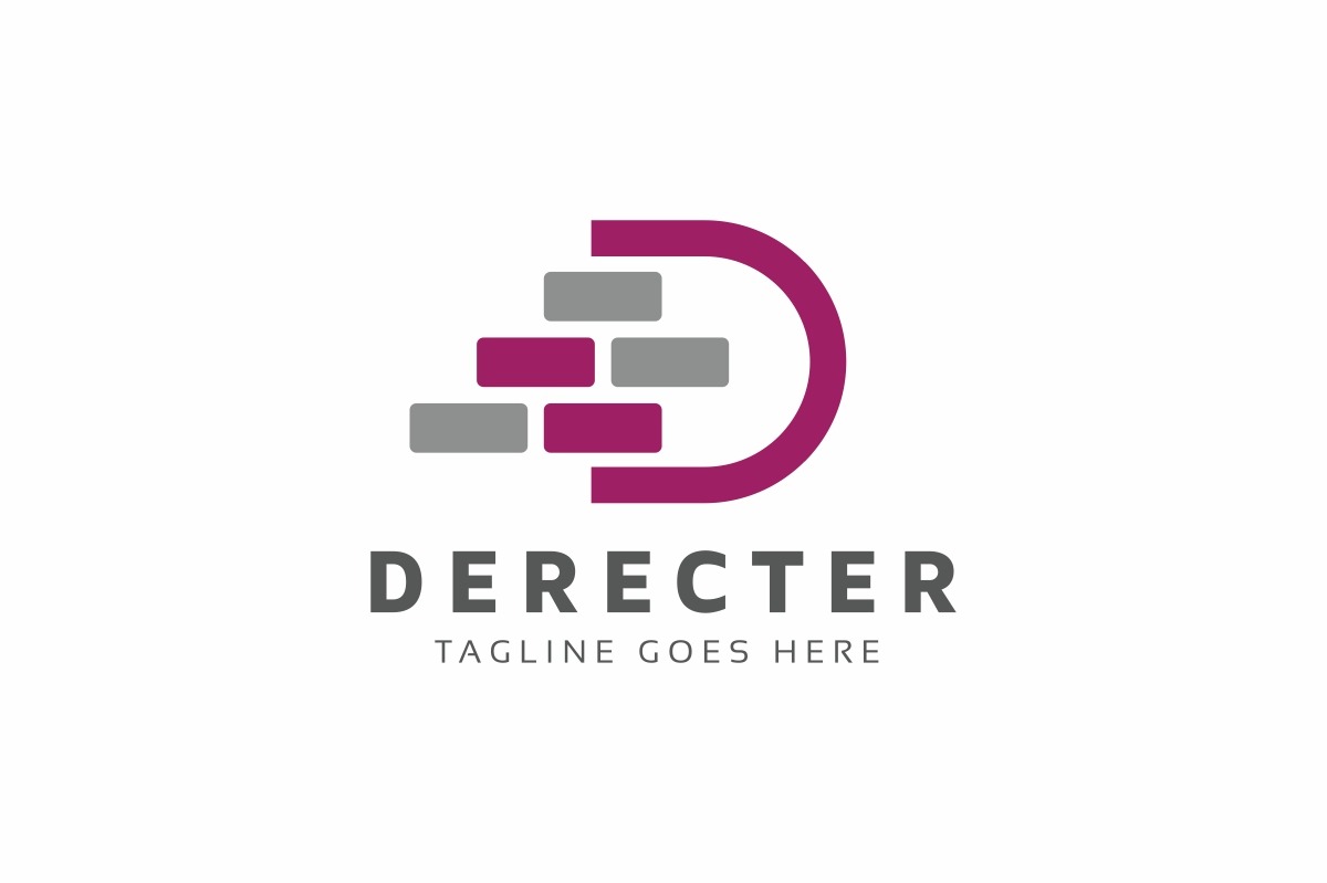 D Letter Construction Logo Template #123643 - TemplateMonster