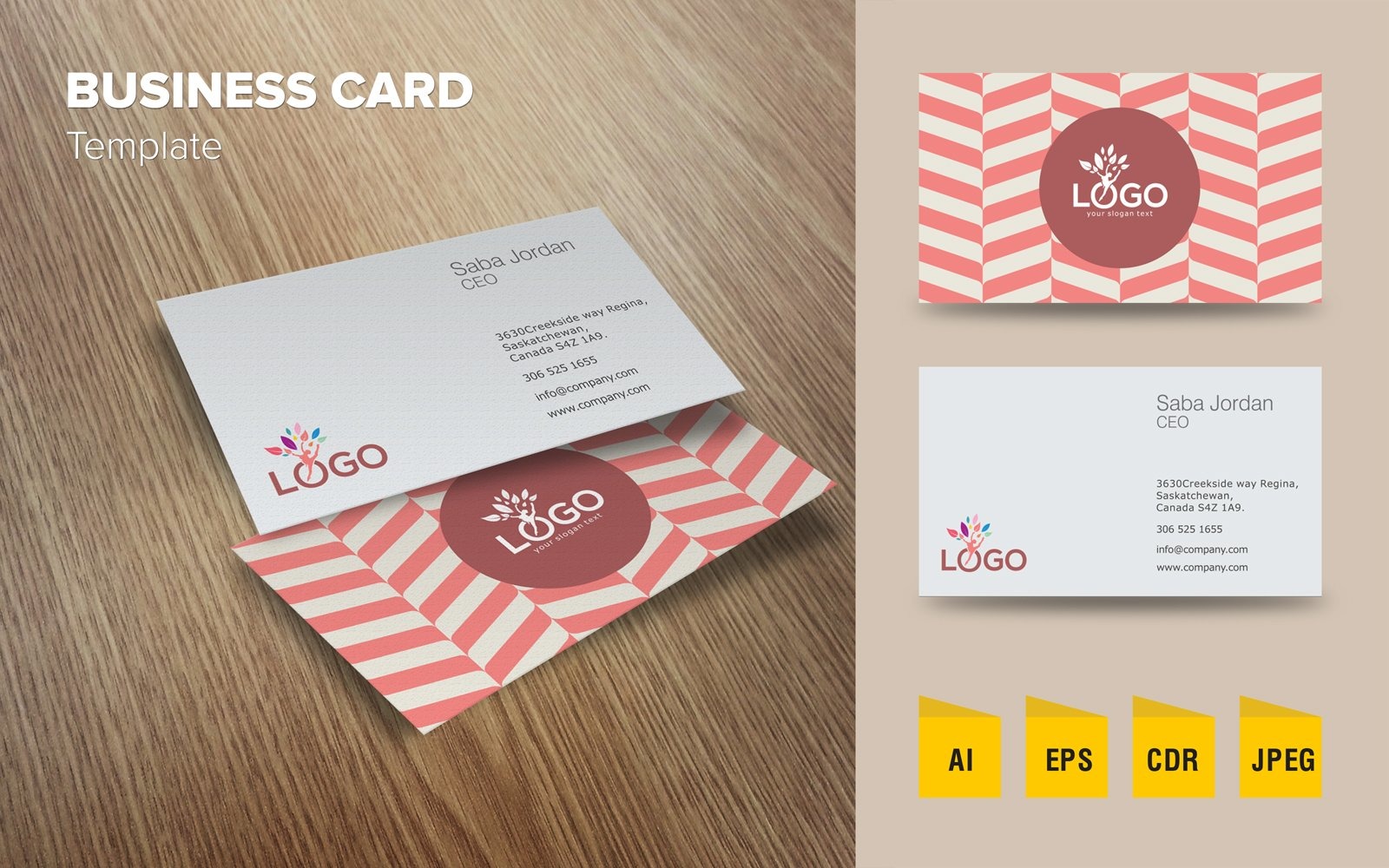Modern Business Card Logo Template #124082 - TemplateMonster