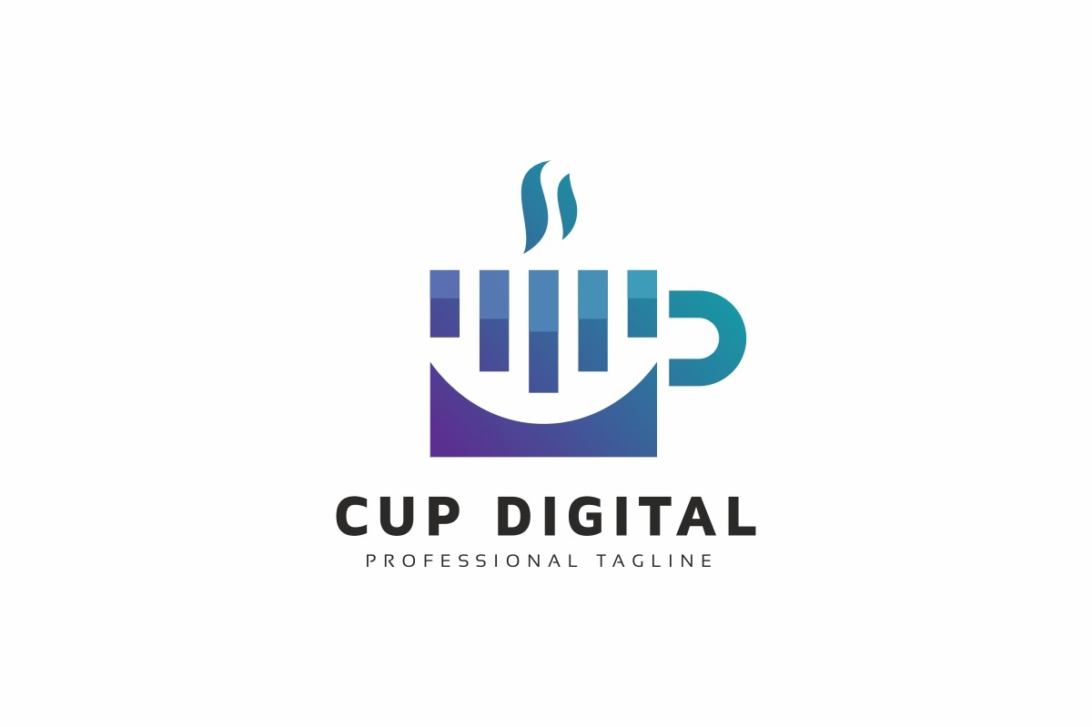 Cup Digital Logo Template #124233 - TemplateMonster