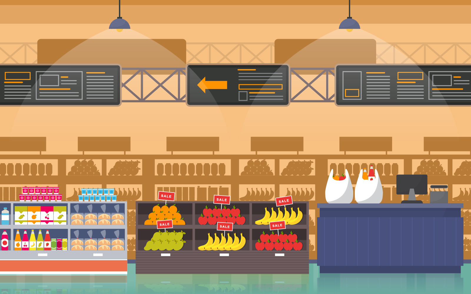 Tienda departamental moderna - Ilustración - TemplateMonster